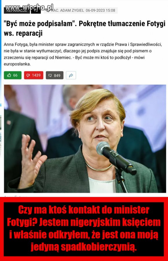 Chodzą słuchy, że podobno Schreiber podłożył do podpisu - wiocha.pl ...