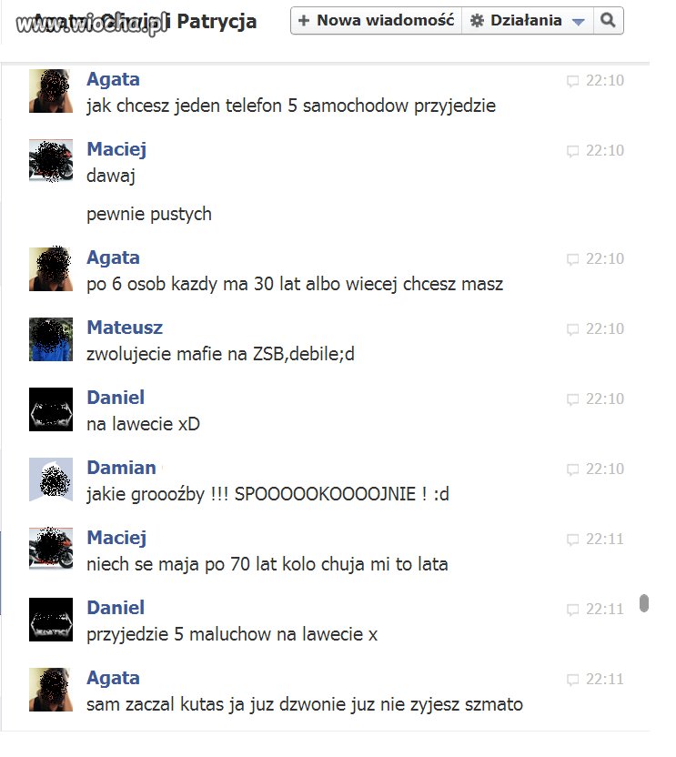 Groźby na fb. hahaha - wiocha.pl absurd 858931