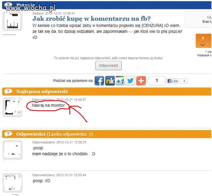 Jak zrobić kupę w komentarzu na fb ? - wiocha.pl absurd 914941