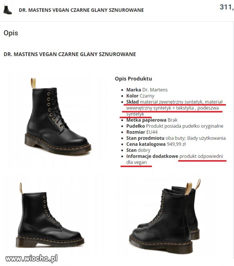 Świat schodzi na psy...wegańskie Martensy WTF? - wiocha.pl absurd 1772310