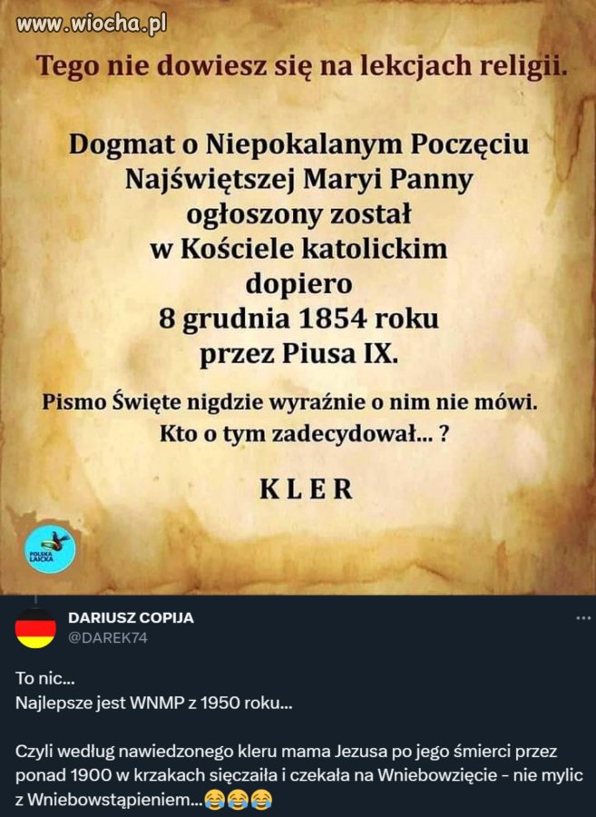 Tego nie dowiesz się na lekcji religii. - wiocha.pl absurd 1768702