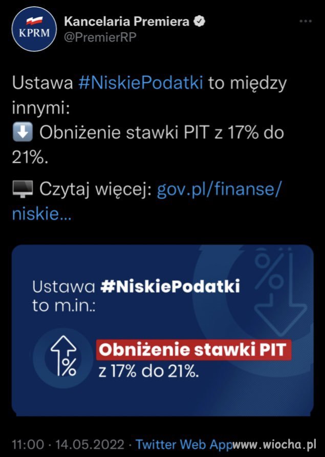 PiS obniży nam podatki z 17% na 21% - wiocha.pl absurd 1720619