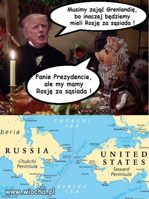 Pomarańczowy zapomniał, że Rosję od Alaski - wiocha.pl absurd 1852291